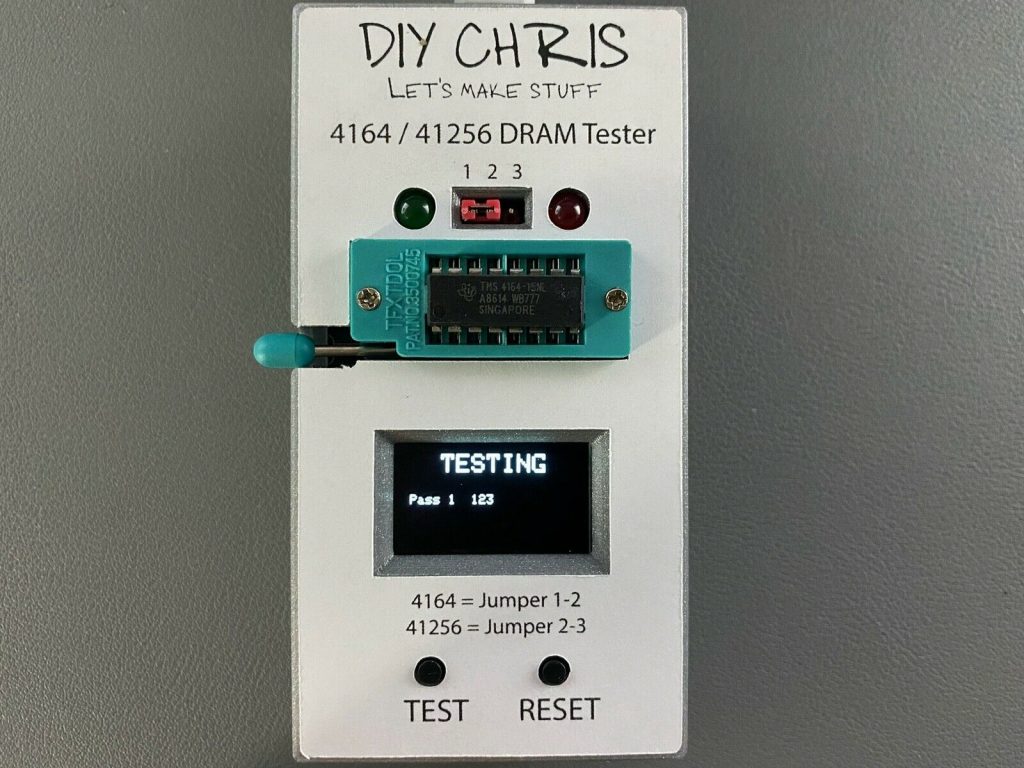 4164/41256 DRAM Memory Tester | DIY Chris