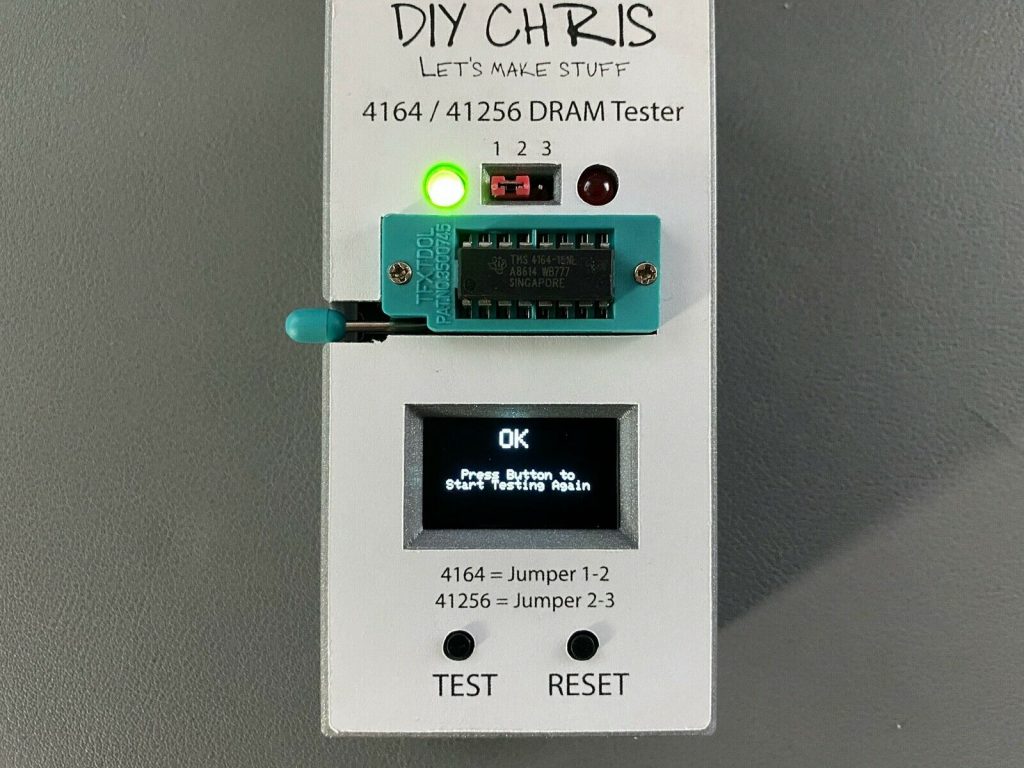 4164/41256 DRAM Memory Tester | DIY Chris